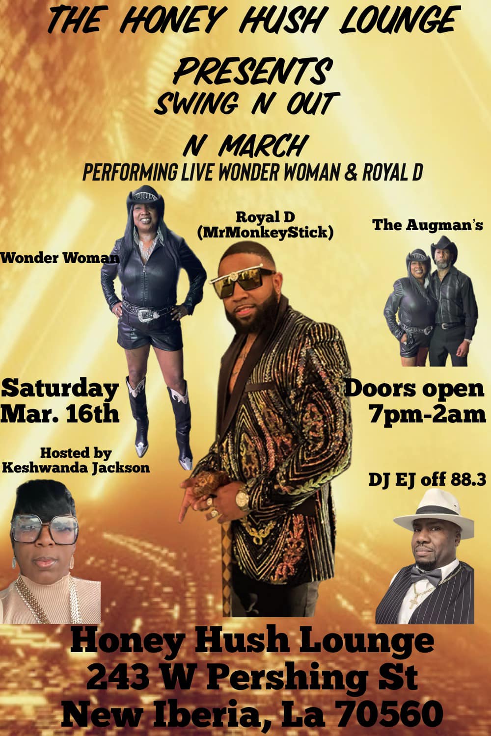 Honey Hush Lounge Swing Out In March- Zydeco Events