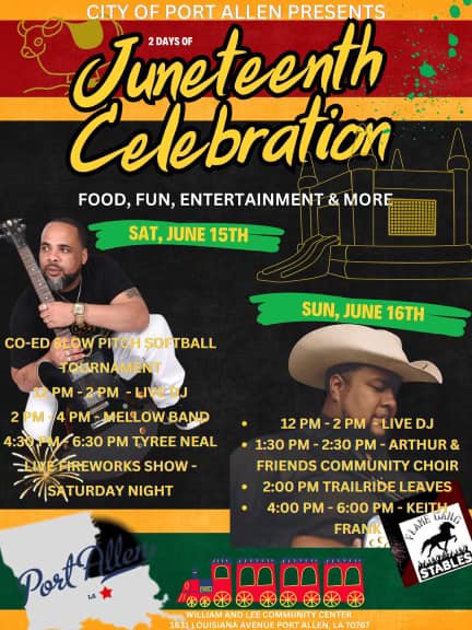 2024 City of Port Allen Juneteenth Celebration- Zydeco Events