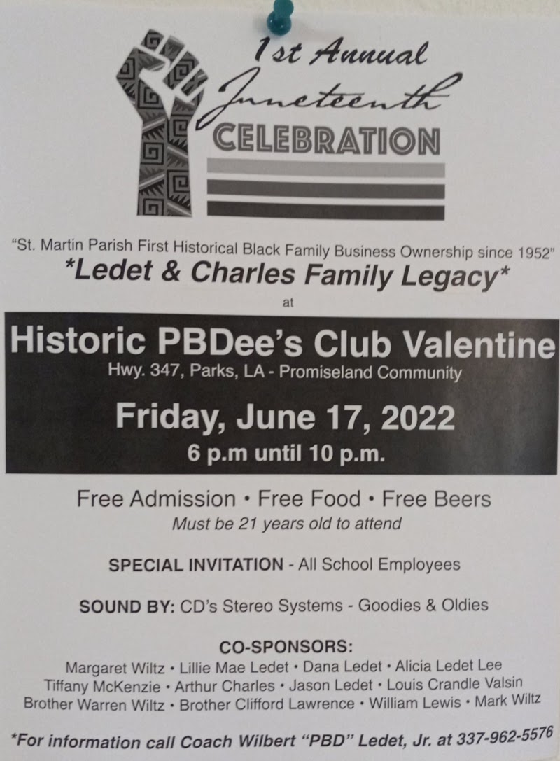 1st Annual Ledet & Charles Family Juneteenth Celebration- Zydeco Events