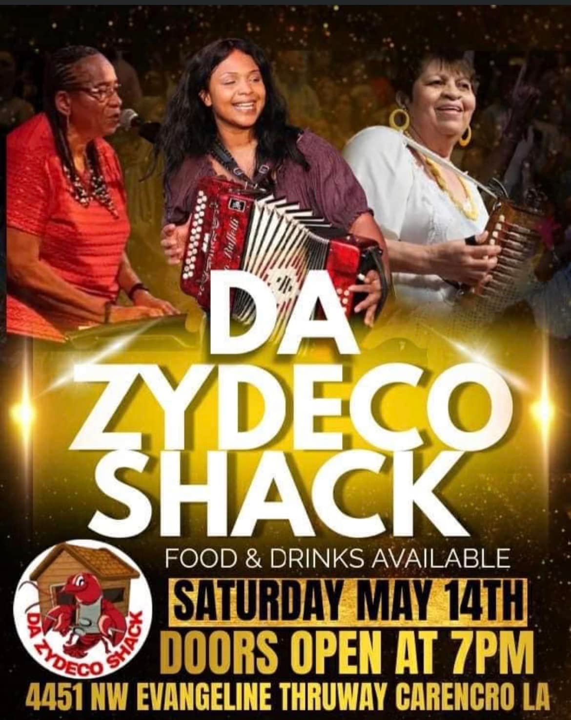 Da Zydeco Shack Presents: Roise Ledet, Mary Jane Broussard & Donna ...