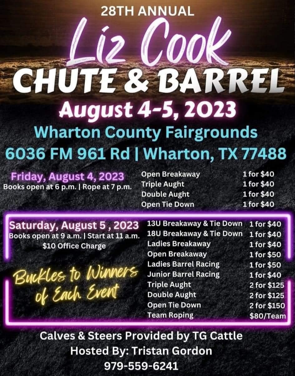 28th Annual Liz Cook Texas Super Ryde & Rodeo- Zydeco Events