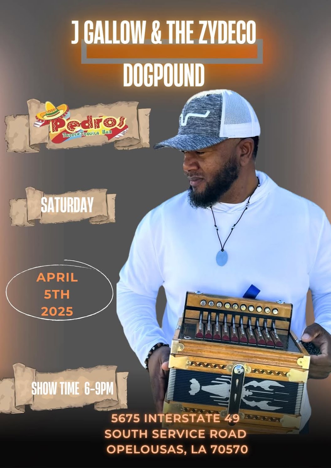 J Gallow & the Zydeco Dogpound - LIVE @ Pedro's- Zydeco Events
