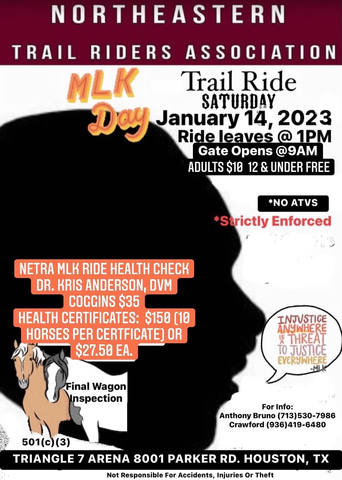 Northeastern Trail Riders Association - MLK Day Trail Ride- Zydeco Events