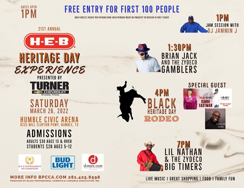 21st Annual BPCCA HEB Heritage Day Experience- Zydeco Events