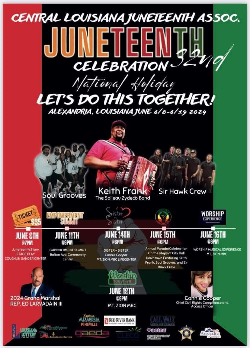2024 Central Louisiana Juneteenth Celebration- Zydeco Events