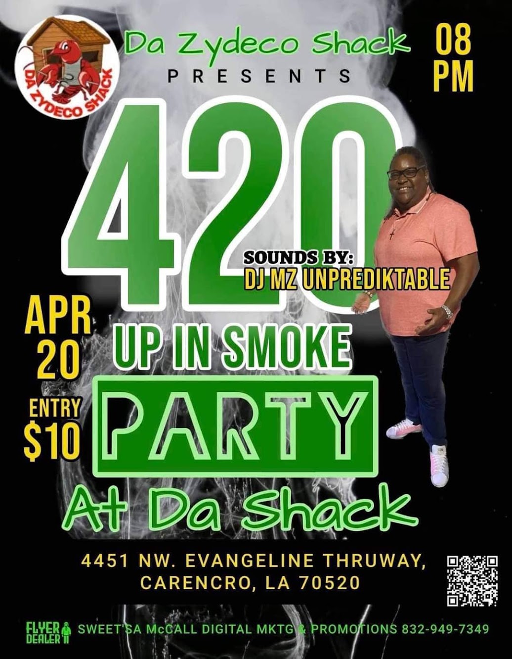420 Party @ Da Zydeco Shack- Zydeco Events