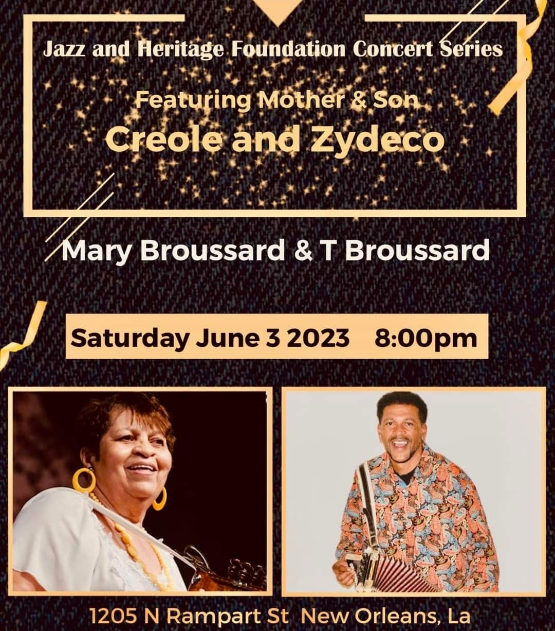 2023 Jazz & Heritage Concert Series - Mary Jane Broussard & T Broussard ...